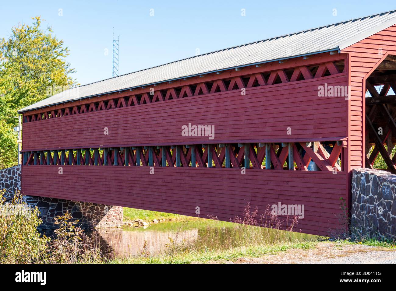 Gettysburg, PA, USA – October 17, 2025: Sachs Covered Bridge is only ...
