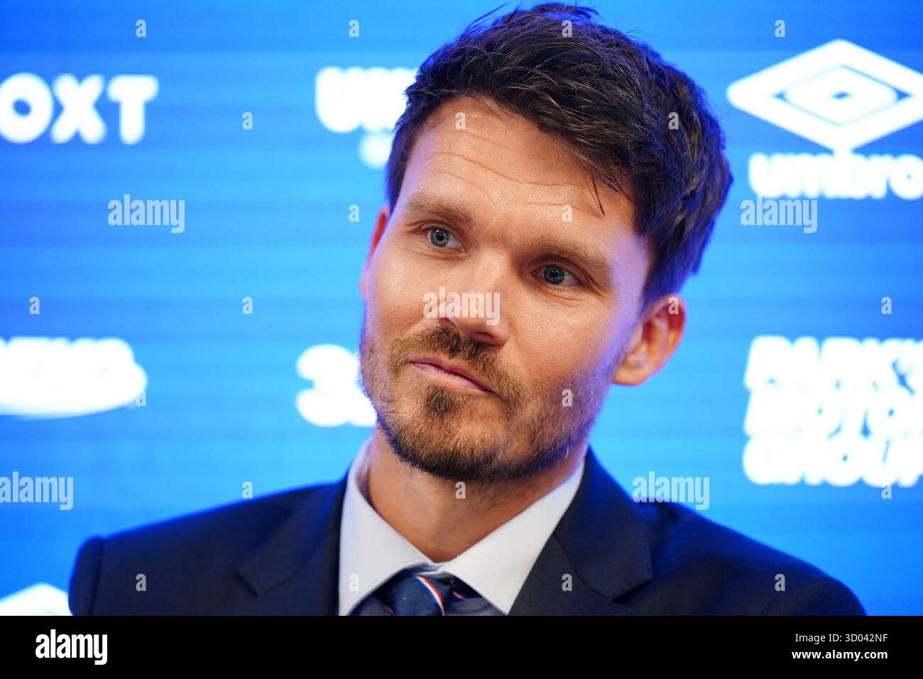 New Rangers Head Coach Danny Rohl during a press conference at Ibrox ...