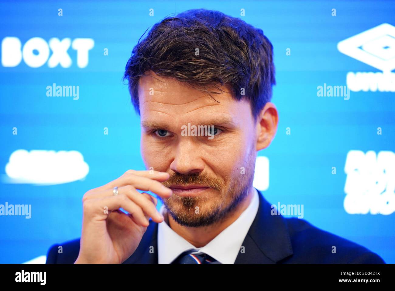New Rangers Head Coach Danny Rohl during a press conference at Ibrox ...