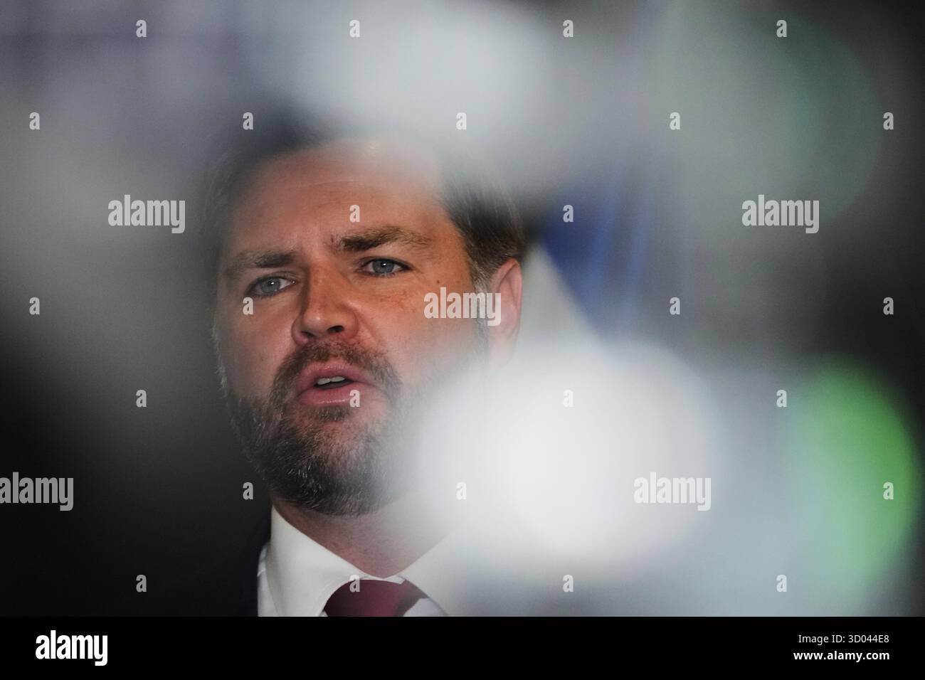 U.S. Vice President JD Vance speak to the media, in Kiryat Gat, Israel ...