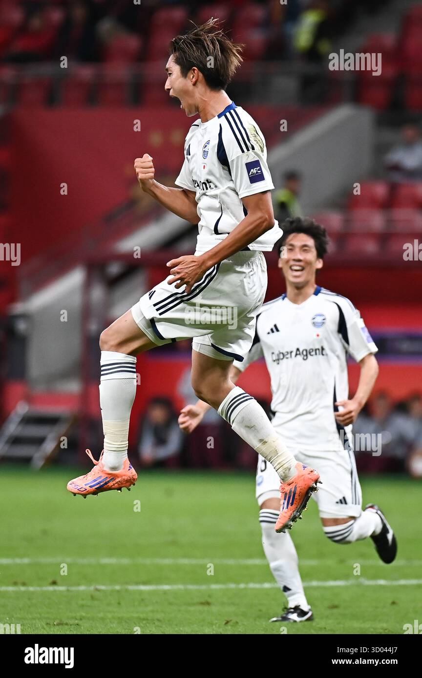 Shanghai, China PR. 21 October, 2025. Shota Fujio #9 of FC Machida Zelvia during the AFC ...