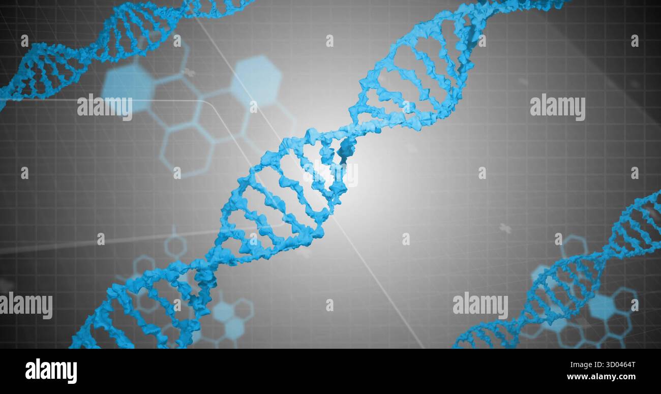Twisting central 3d dna hi-res stock photography and images - Alamy