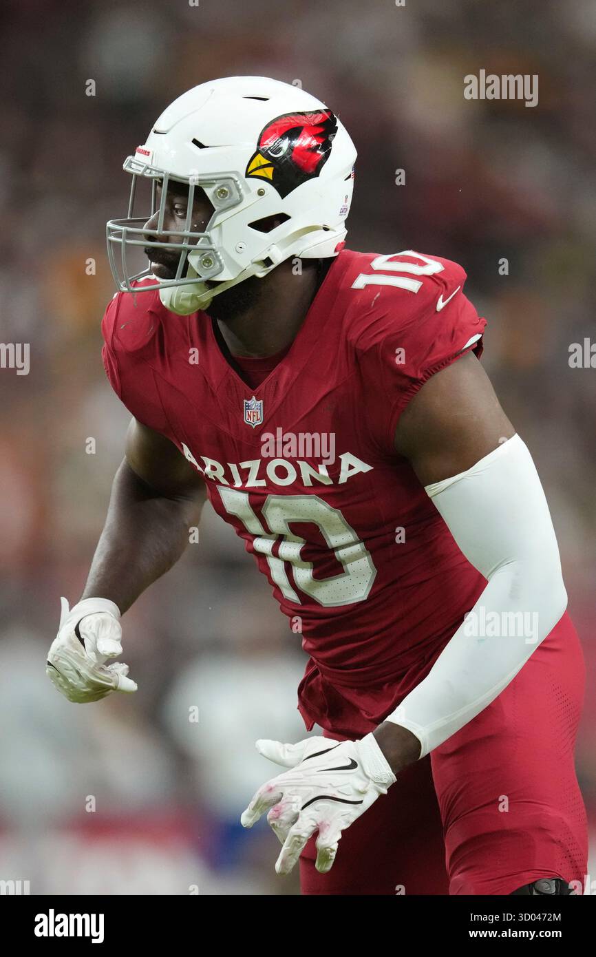 Arizona Cardinals outside linebacker Josh Sweat runs to the ball ...