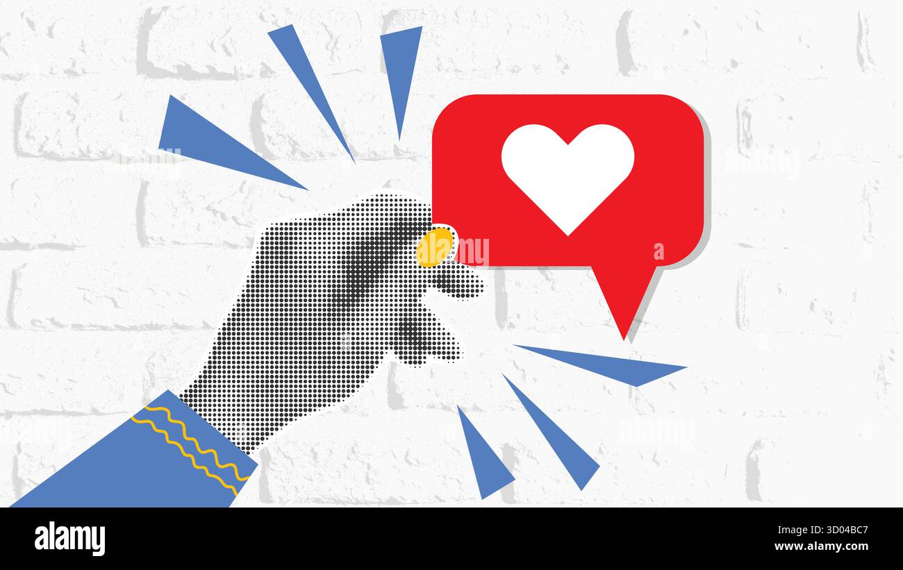 Social media like concept vector graphic Stock Vector Image & Art - Alamy