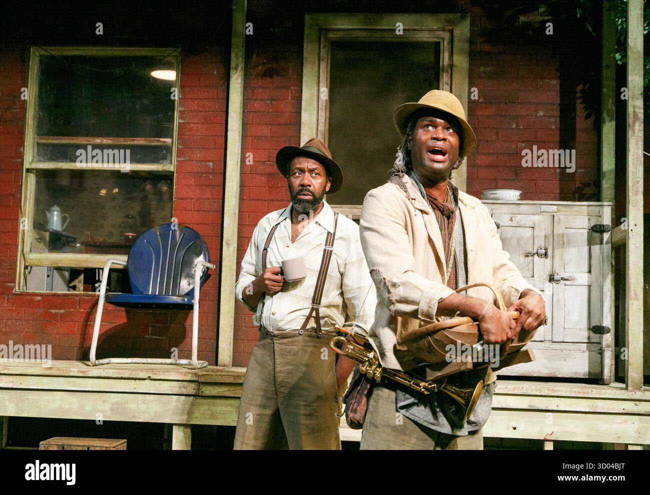 l-r: Lenny Henry (Troy Maxson), Ako Mitchell (Gabriel) in FENCES by ...