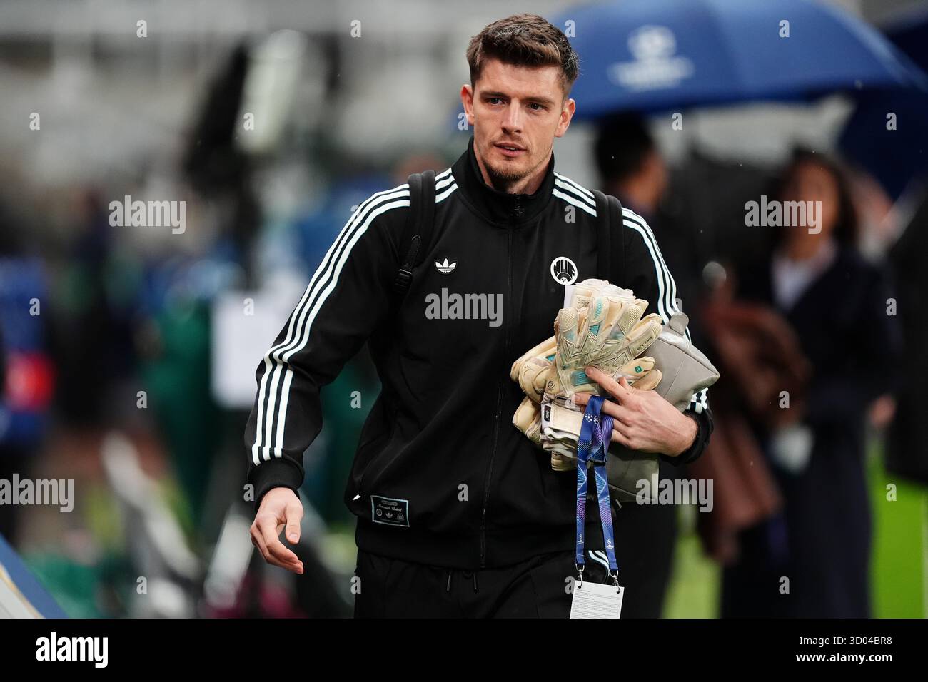 Newcastle United goalkeeper Nick Pope arrives ahead of the UEFA ...