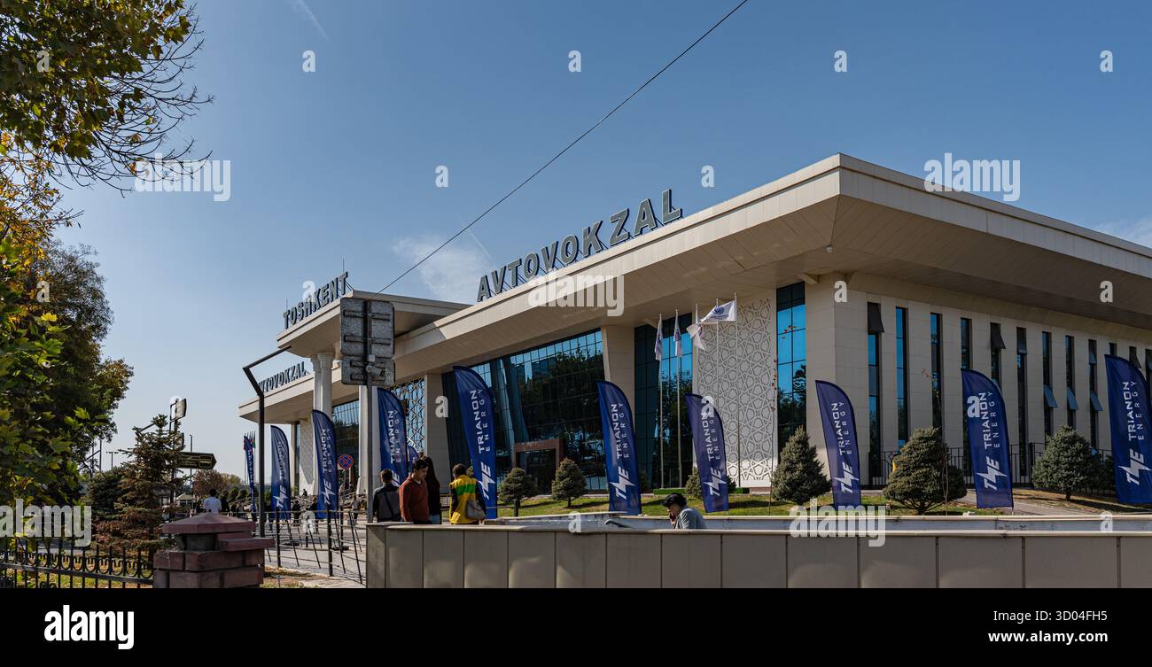 18 October 2025 - Tashkent, Uzbekistan: A view of the Tashkent bus ...