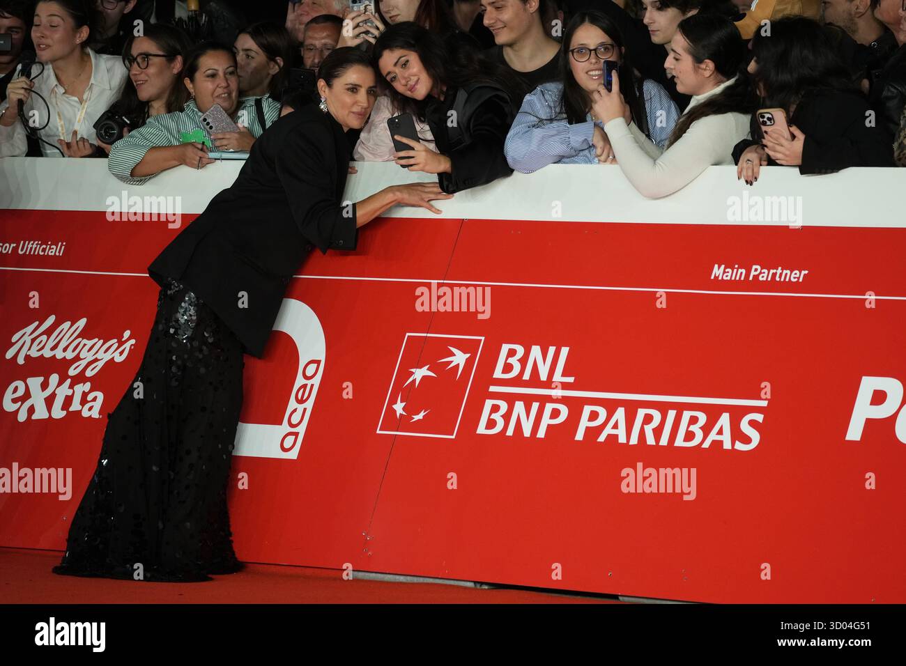 Luisa Ranieri poses for a selfie on the red carpet for the screening of ...