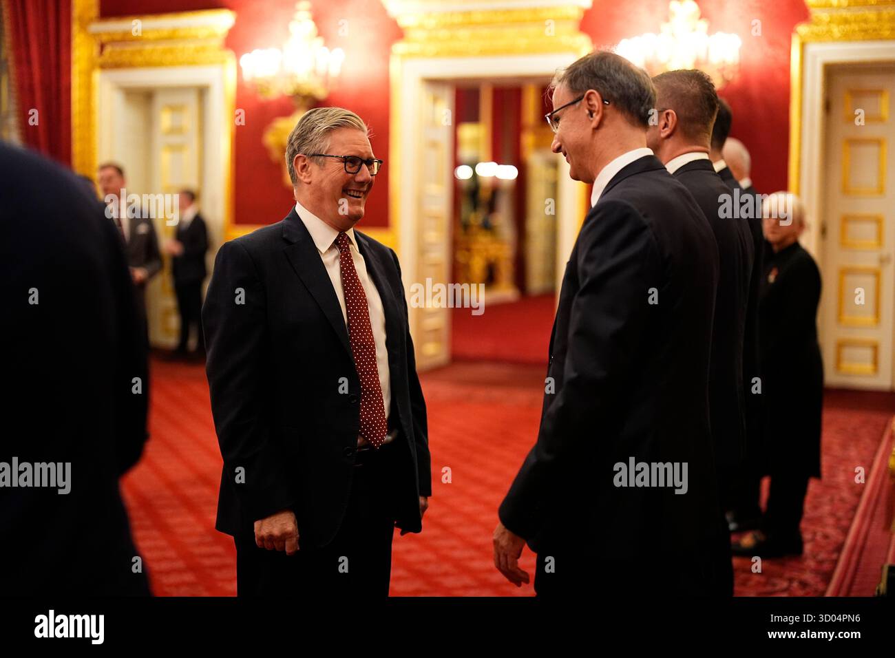 Prime Minister Sir Keir Starmer (left) speaks with the President of the ...