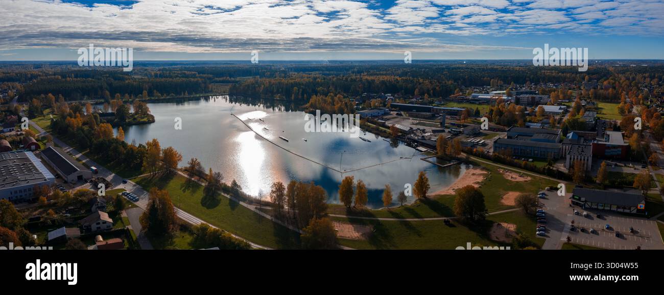 Aerial panorama jelgava lake hi-res stock photography and images - Alamy