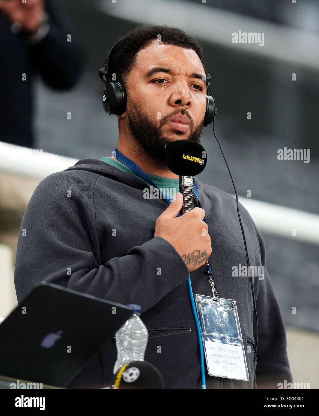 Troy Deeney during the UEFA Champions League match at St. James' Park ...