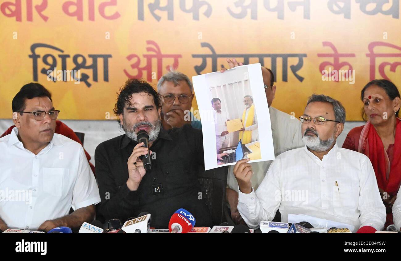 PATNA, INDIA - OCTOBER 21: Jan Suraaj Party Chief Prashant Kishore ...