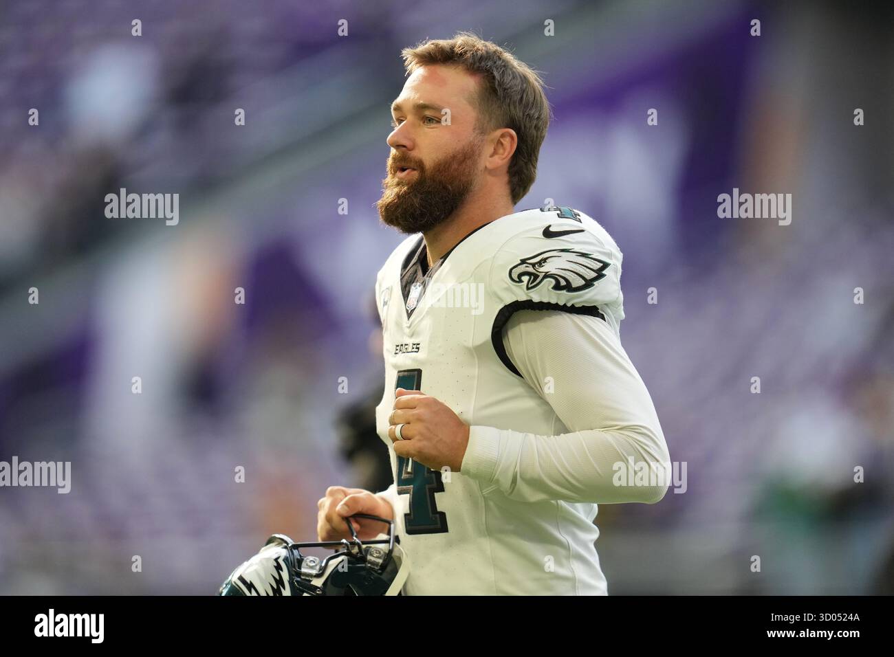 Philadelphia Eagles kicker Jake Elliott (4) jogs across the field ...