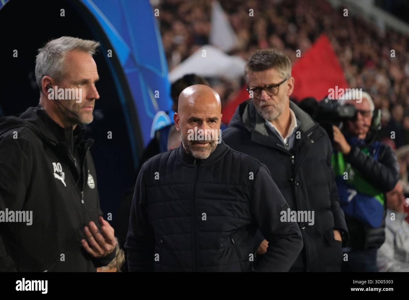 PSV's head coach Peter Bosz ahead of the Champions League opening phase ...