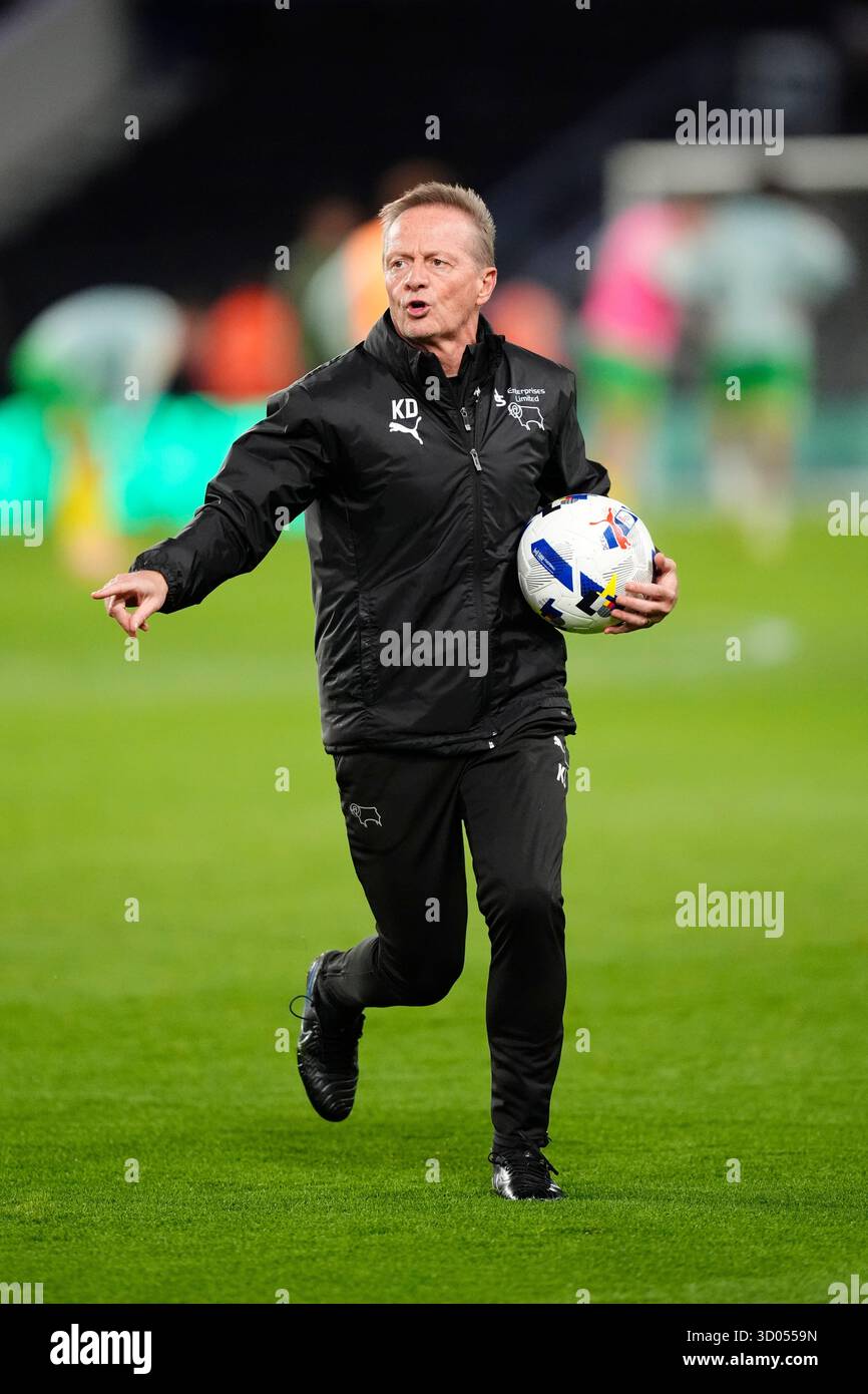 Derby County coach Keith Downing ahead of the Sky Bet Championship ...