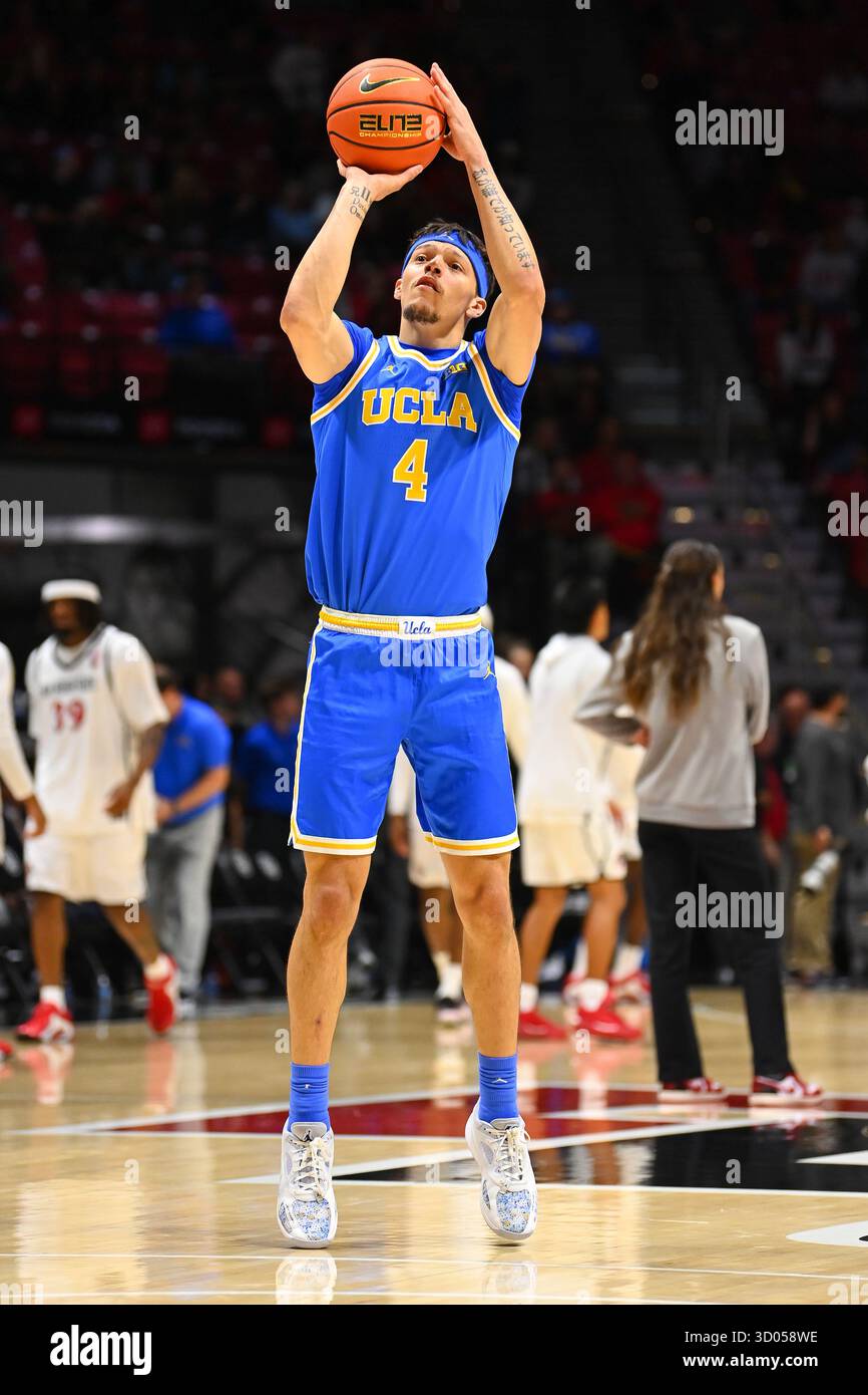 SAN DIEGO, CA - OCTOBER 17: UCLA Bruins guard Jamar Brown (4) shoots a ...