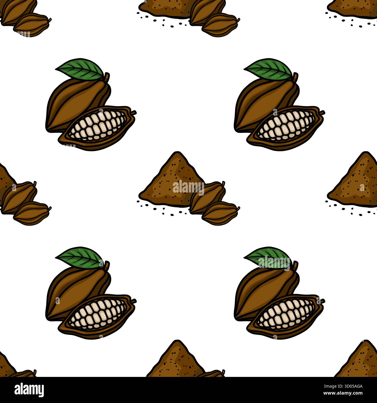Cocoa pods beans butter Stock Vector Images - Alamy