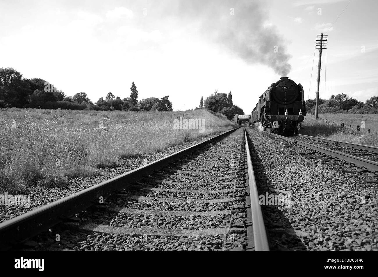 A train running Black and White Stock Photos & Images - Alamy