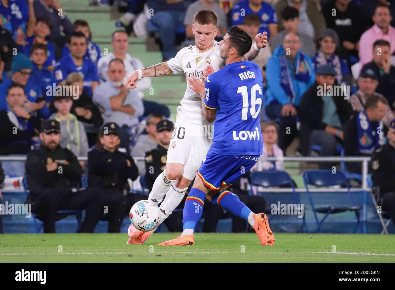 Spanish La Liga EA Sports soccer match Getafe vs Real Madrid at ...