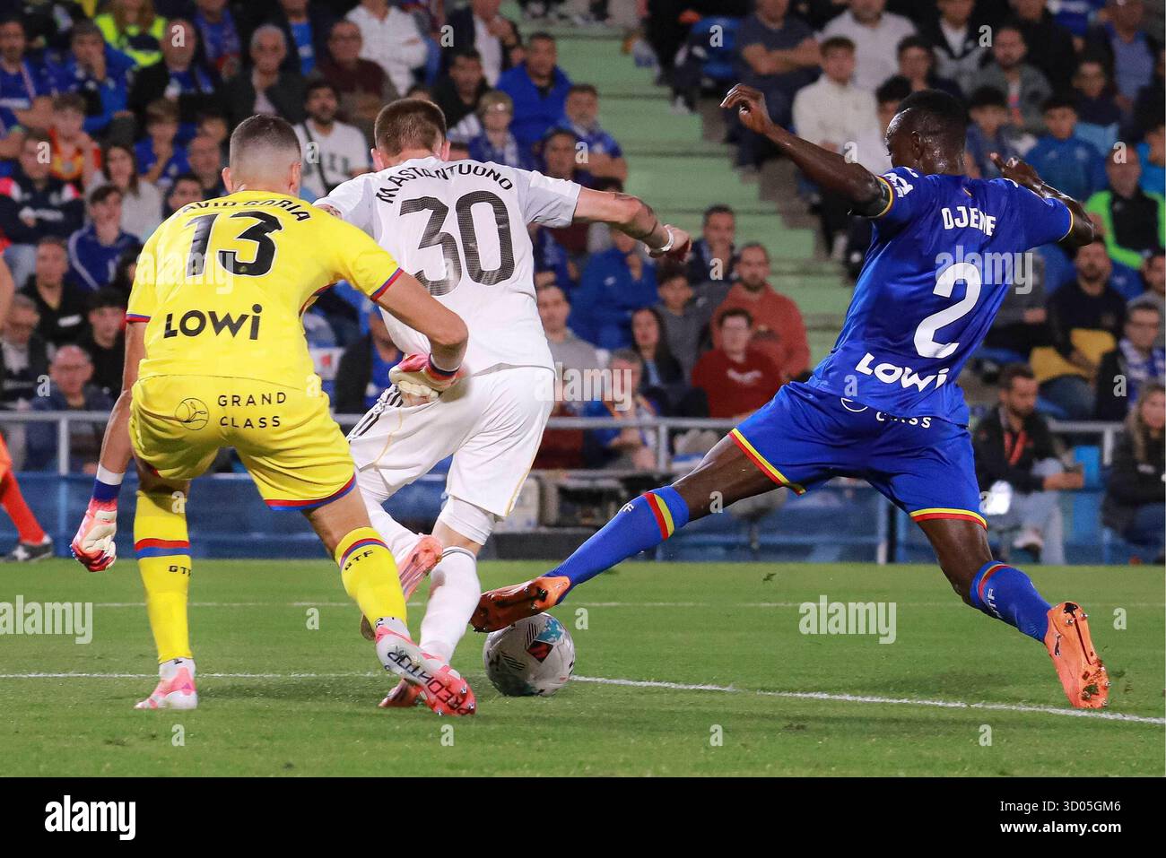 Spanish La Liga EA Sports soccer match Getafe vs Real Madrid at ...