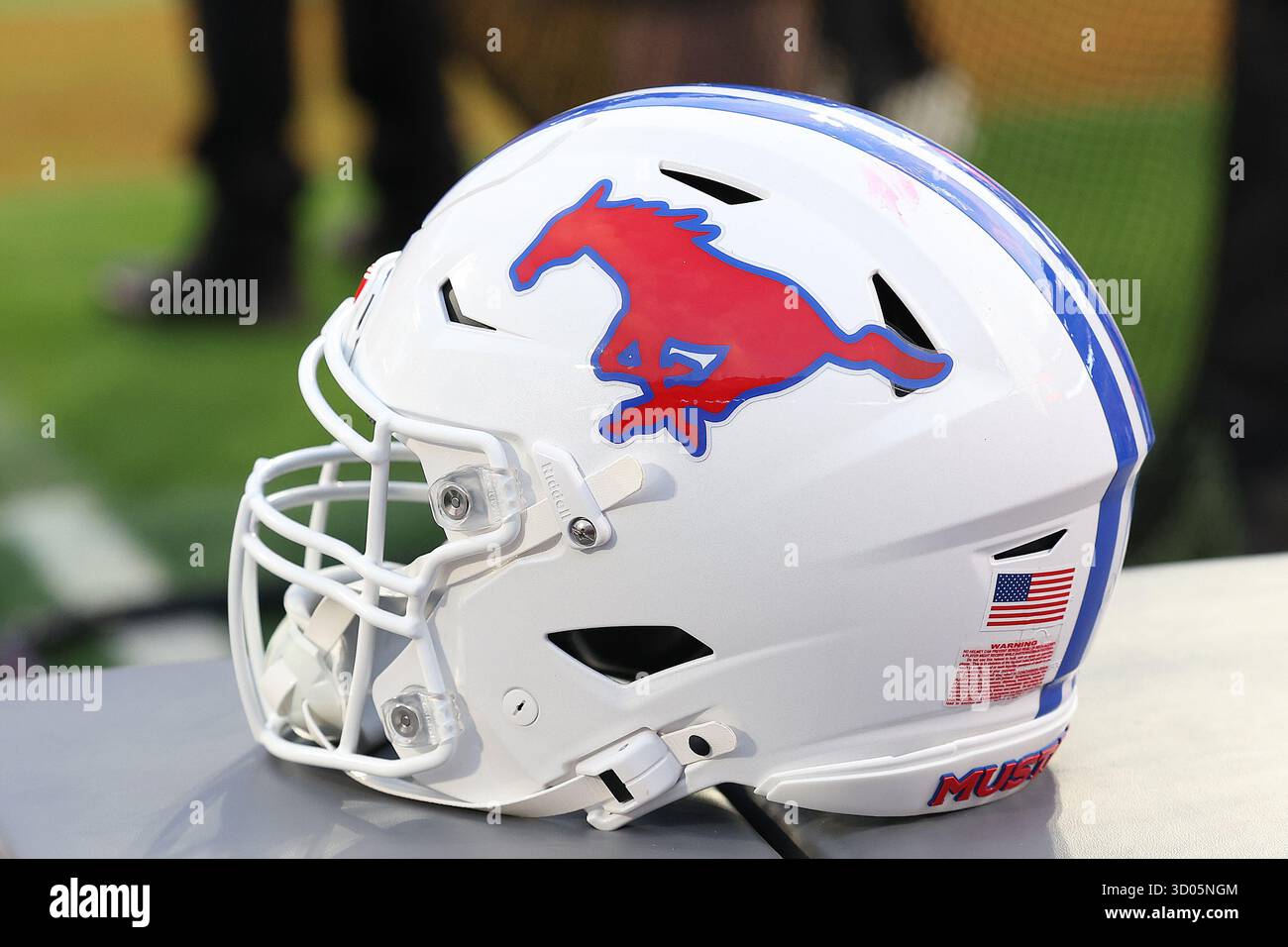CLEMSON, SC - OCTOBER 18: SMU helmet during a college football game ...