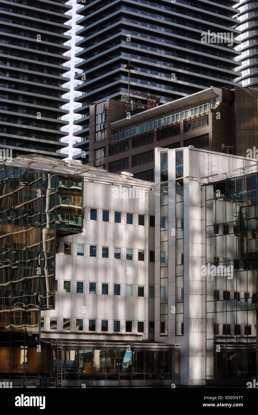 Tower blocks at Canary Wharf London Docklands UK Stock Photo - Alamy