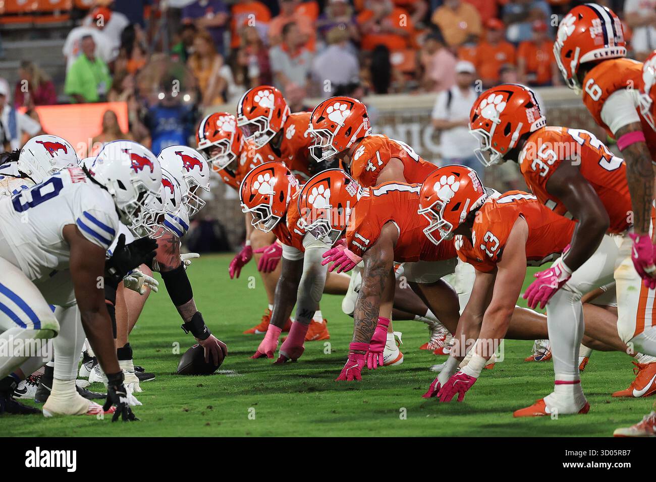 CLEMSON, SC - OCTOBER 18: Clemson defense during a college football ...