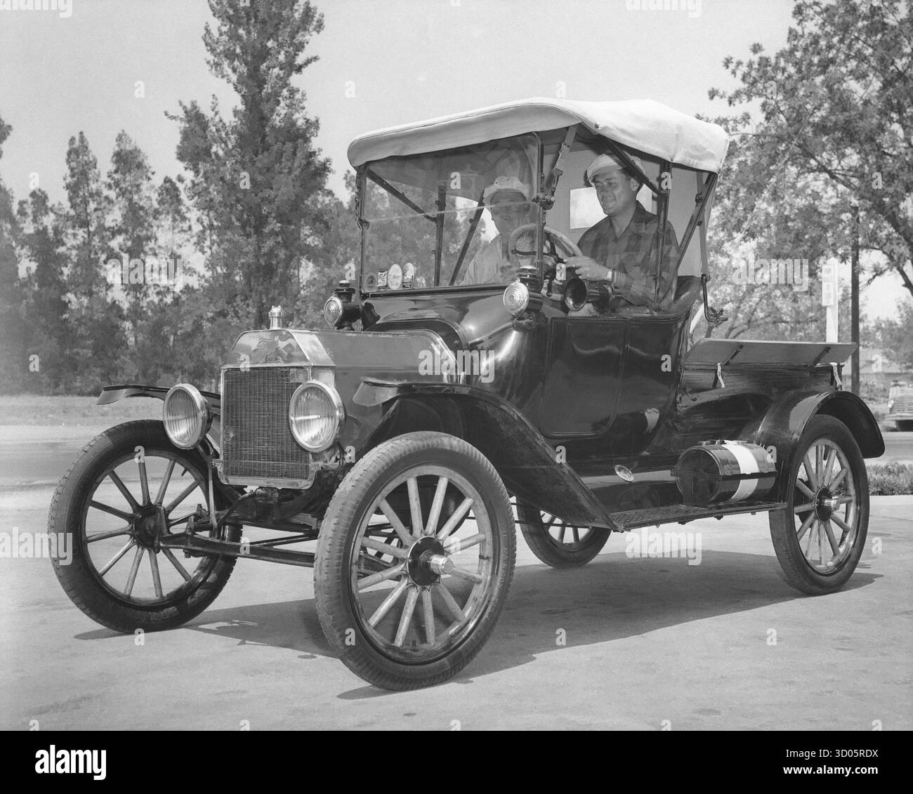 1920s pickup truck with driver and passenger Stock Photo - Alamy