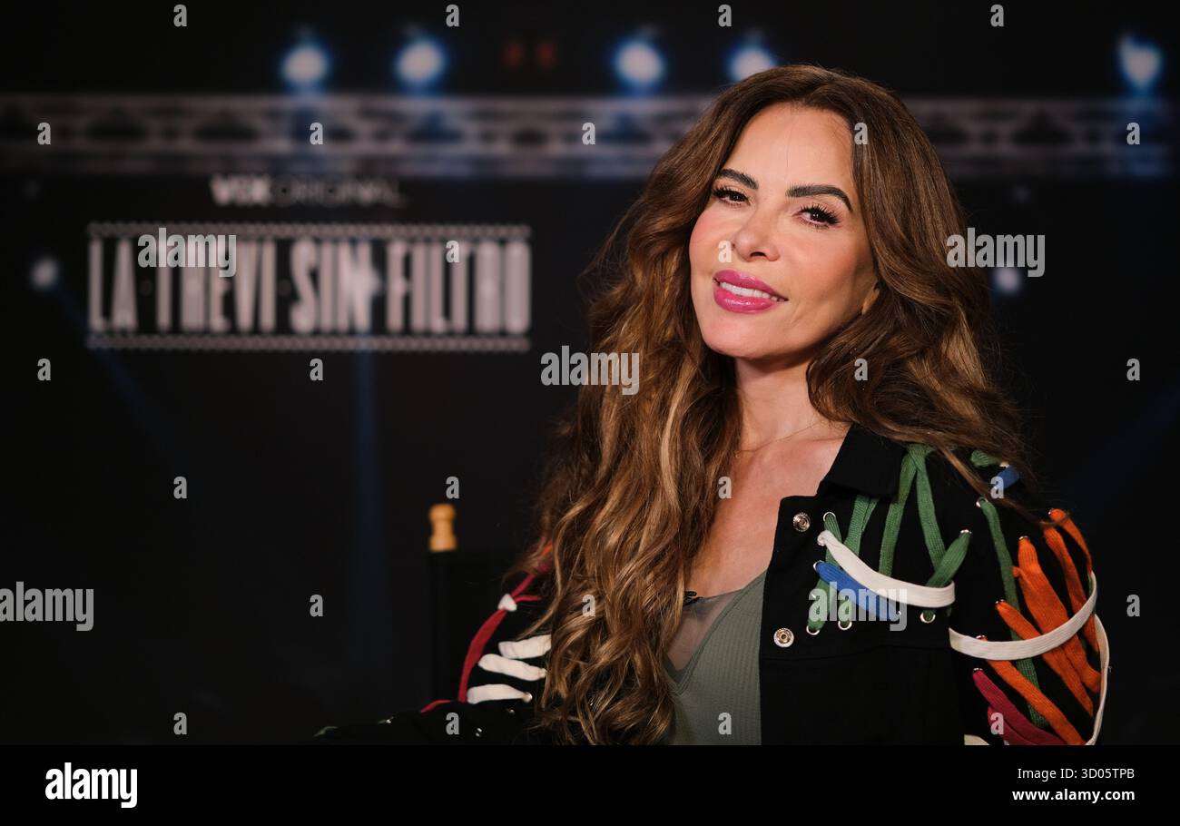 Mexican singer Gloria Trevi poses for a photo at the premiere of her ...