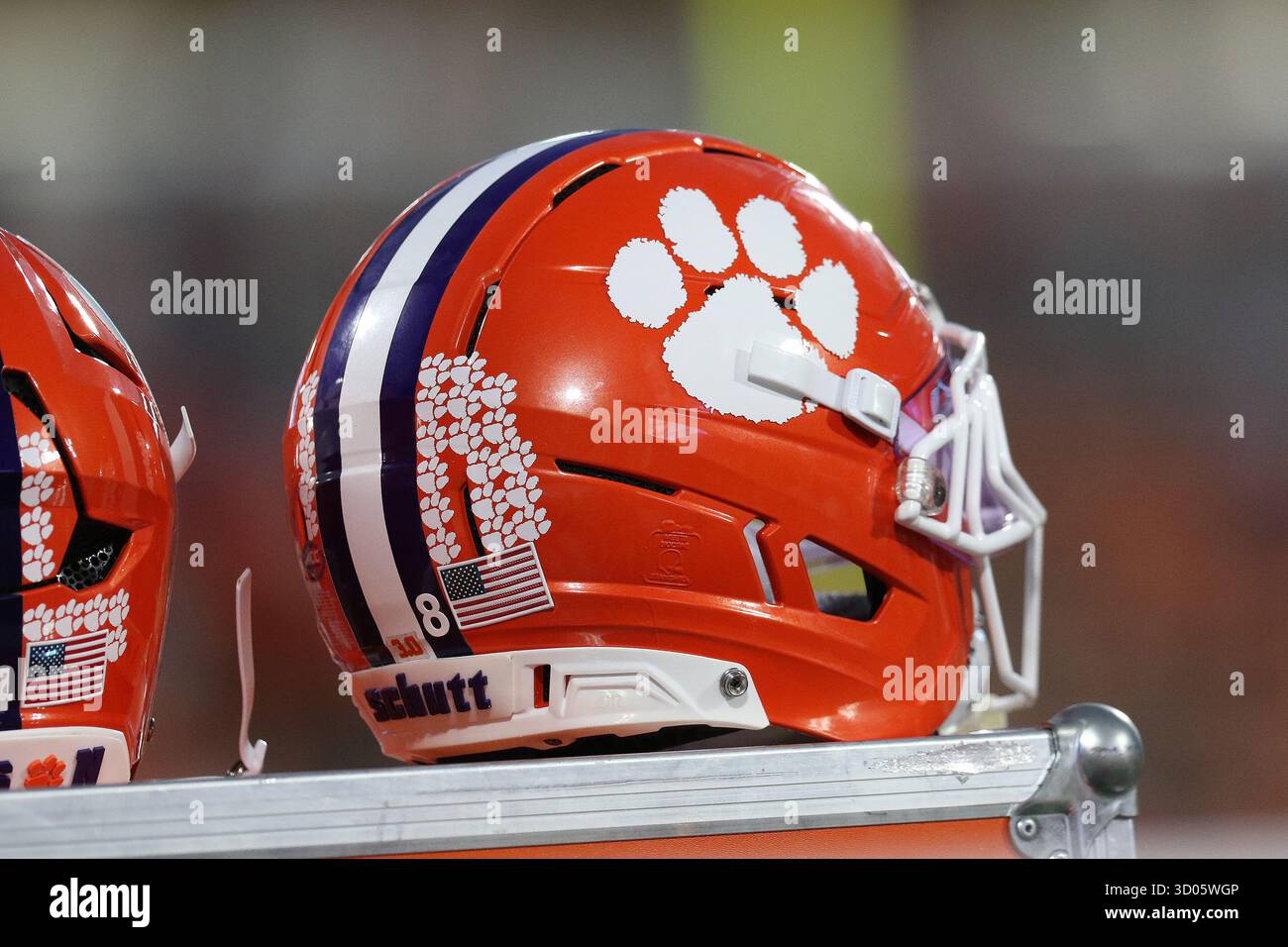CLEMSON, SC - OCTOBER 18: Clemson helmet during a college football game ...