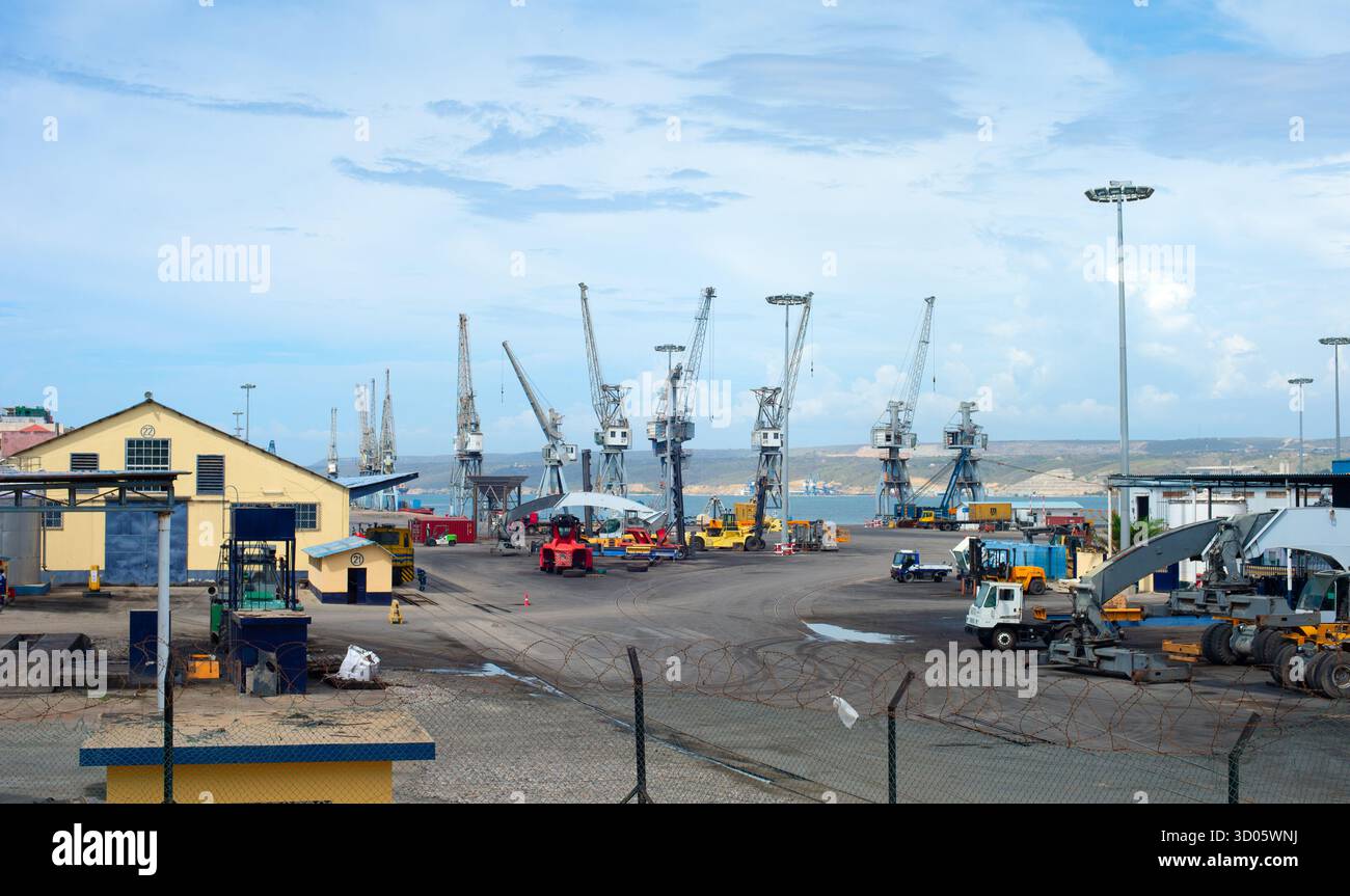 LOBITO, ANGOLA - MARCH 11, 2025: The Port of Lobito, the largest port ...