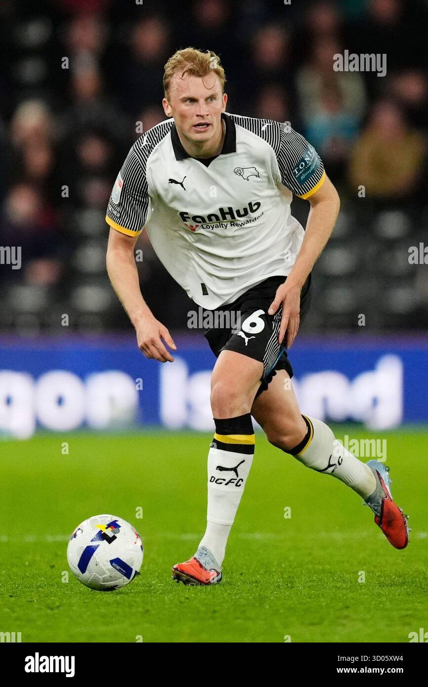 Derby County's Sondre Langas during the Sky Bet Championship match at ...