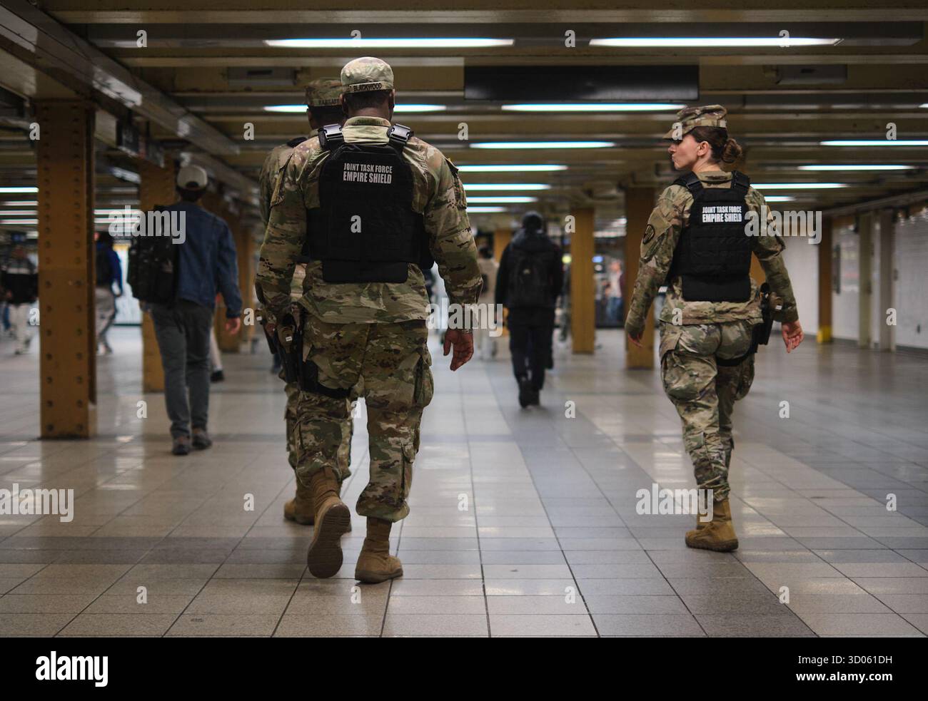 New York, New York, USA. 21st Oct, 2025. Three New York National Guard ...