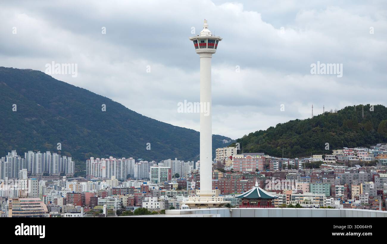 BUSAN, SOUTH KOREA - OCTOBER 9, 2025 - Busan Tower is a landmark ...