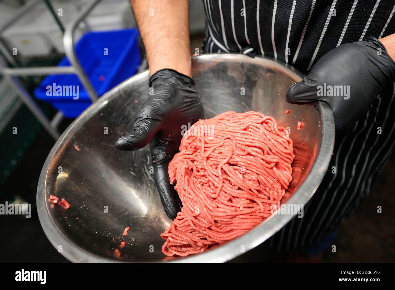 Nate Abeyta, owner and founder of Deep Cuts butcher shop prepares an ...
