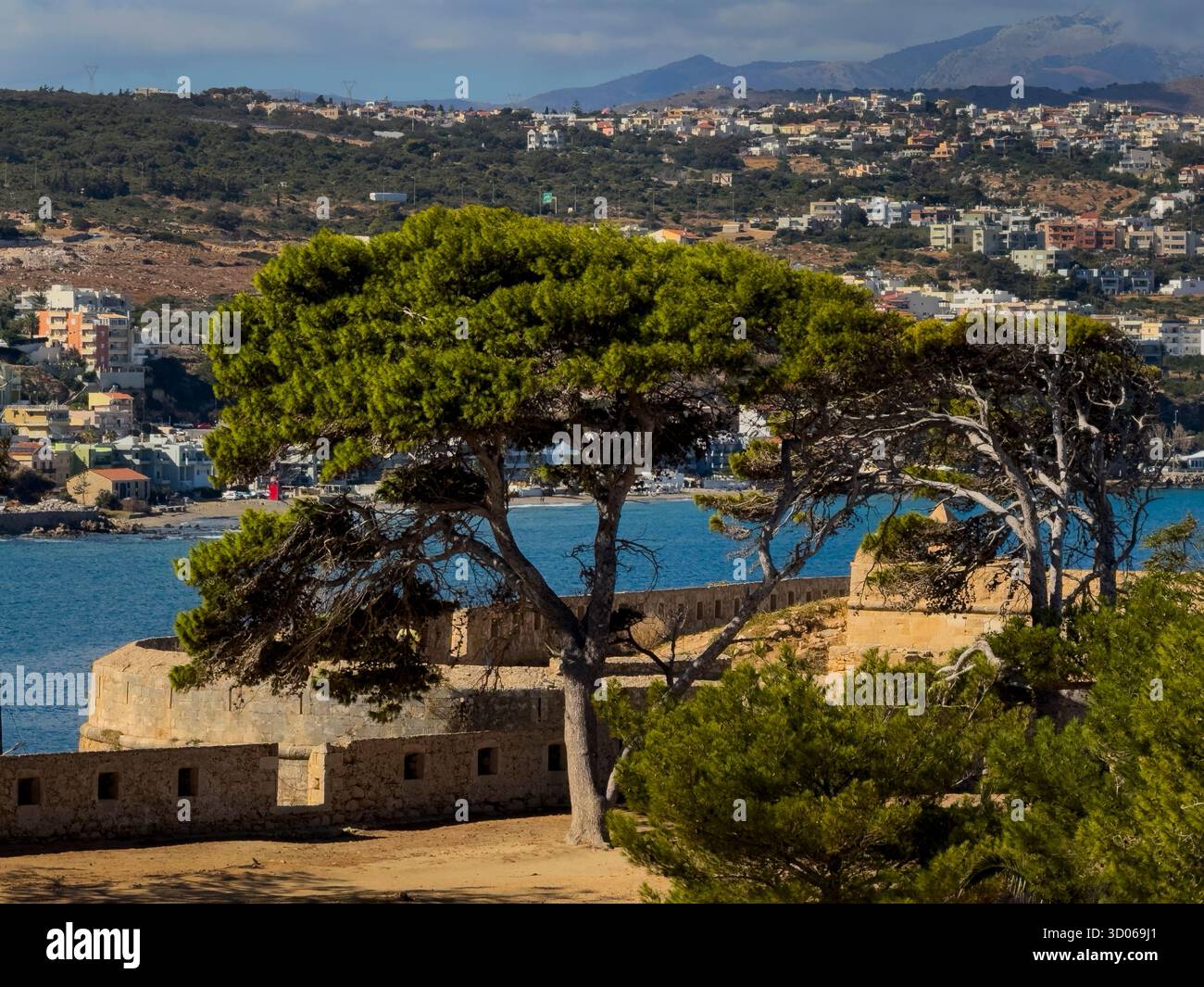 City overview from the Fortress of Rythymno was built by the Venitians ...