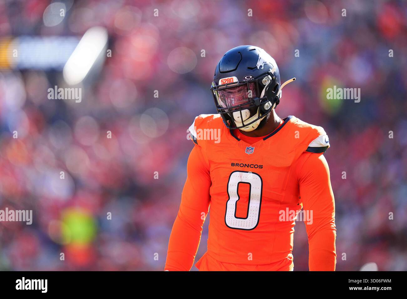 Denver Broncos linebacker Jonathon Cooper looks on against the New York ...