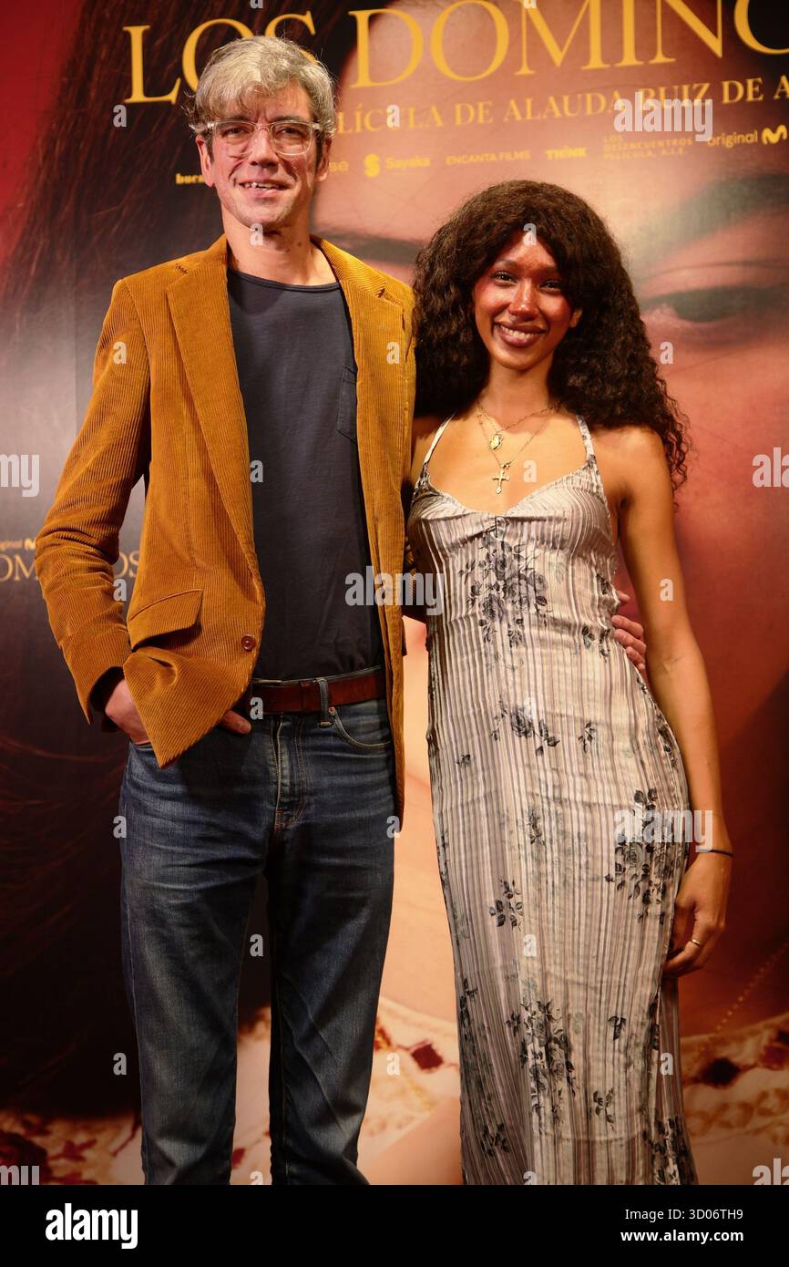 Madrid, Spain. 21st Oct, 2025. Actor Javier Botet and influencer Lisa ...