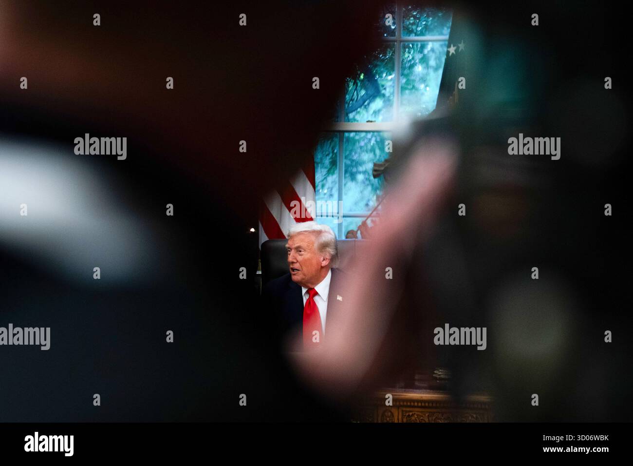 United States President Donald J Trump speaks during a Diwali ...