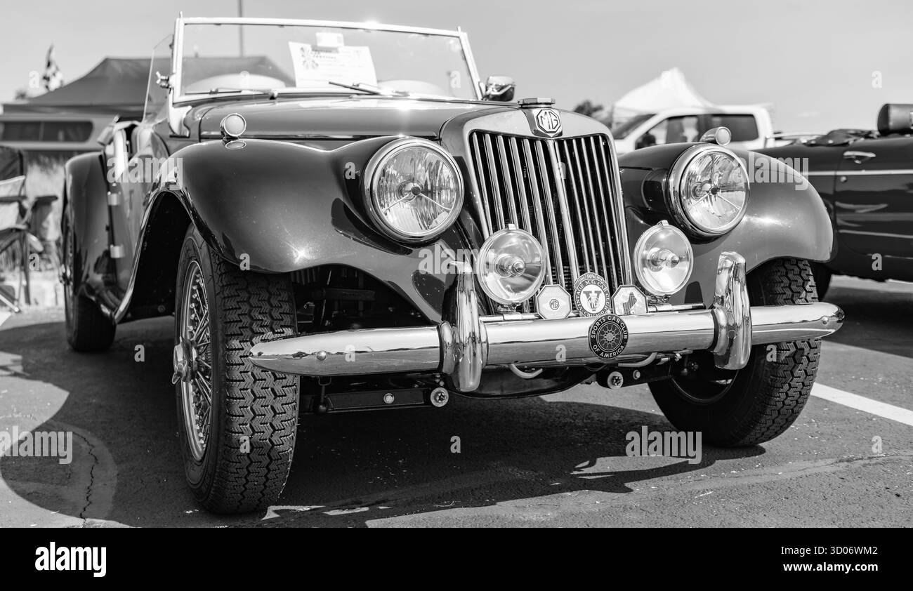 Chicago, Illinois, USA - September 08, 2024: MG TF sportscar retro ...