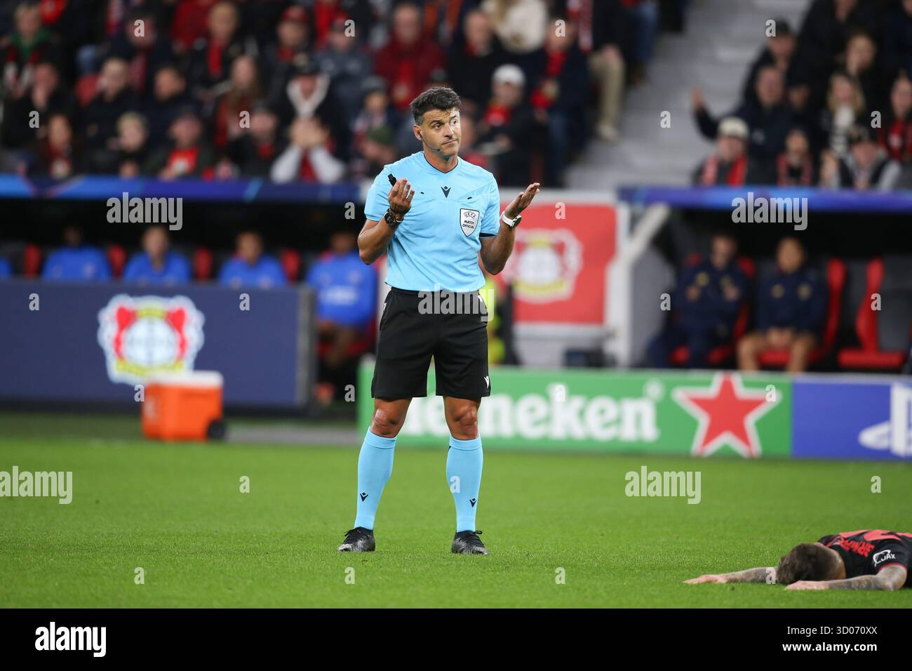 Referee Jesus Gil Manzano seen during the UEFA Champions League ...
