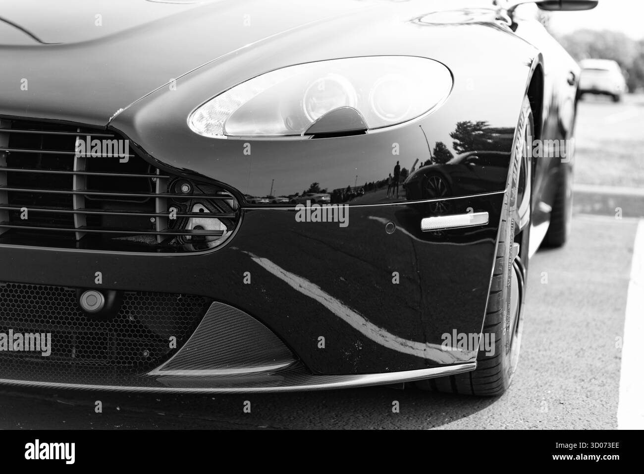 Aston martin vantage convertible Black and White Stock Photos & Images ...
