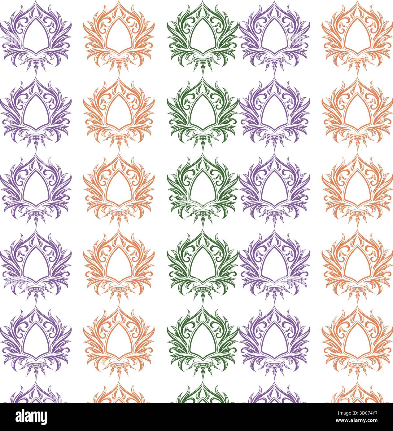 Pattern of ornamental vector motifs Stock Vector Image & Art - Alamy