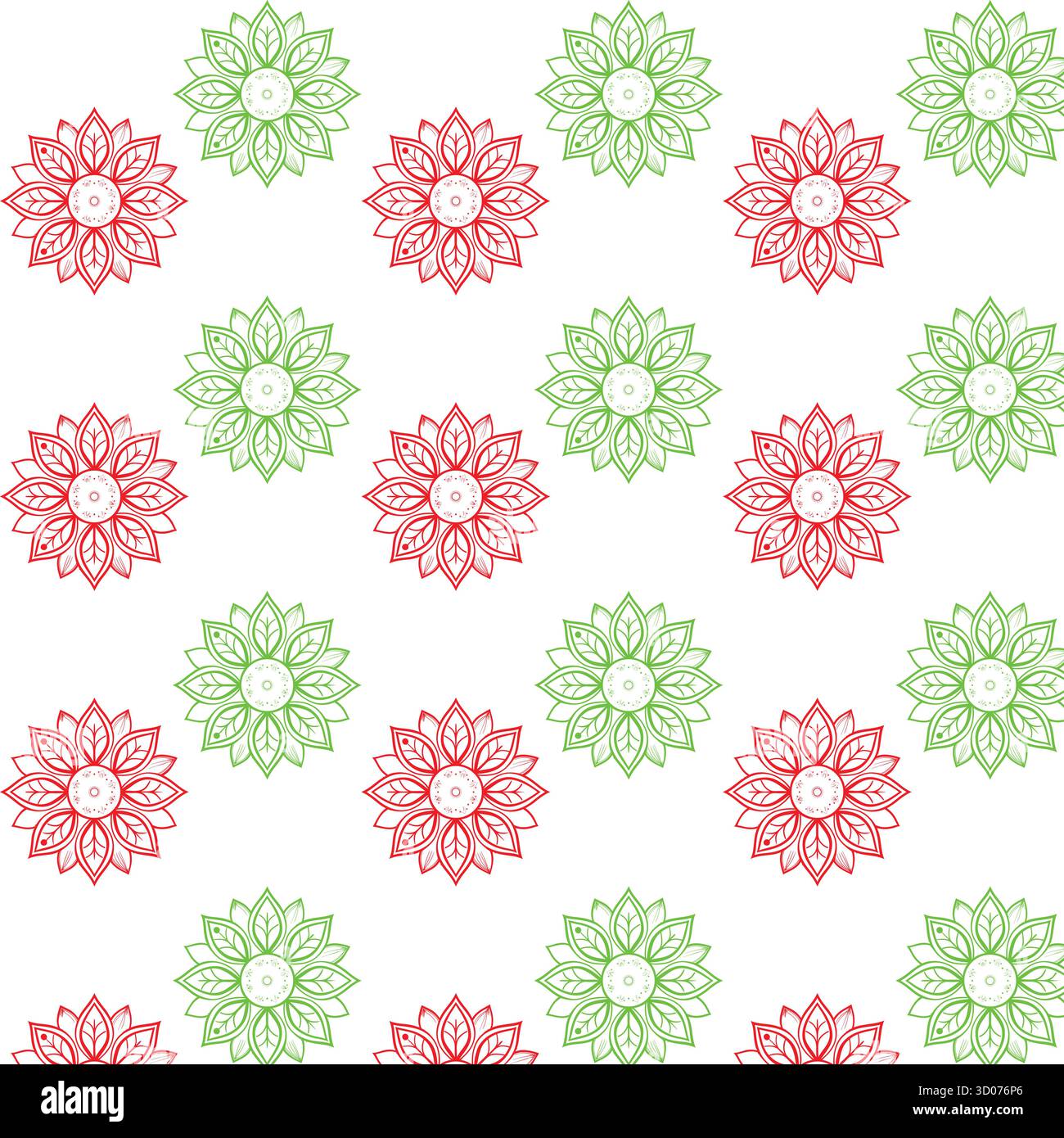 Seamless pattern red mandala Stock Vector Images - Alamy