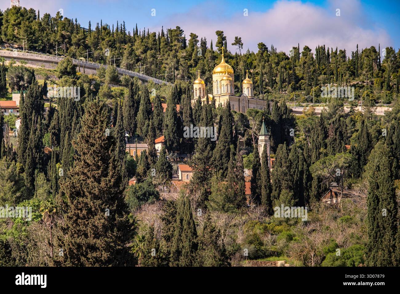 Jerusalem, Israel - May 26, 2025: Gorny Monastery Golden Domes in Ein ...