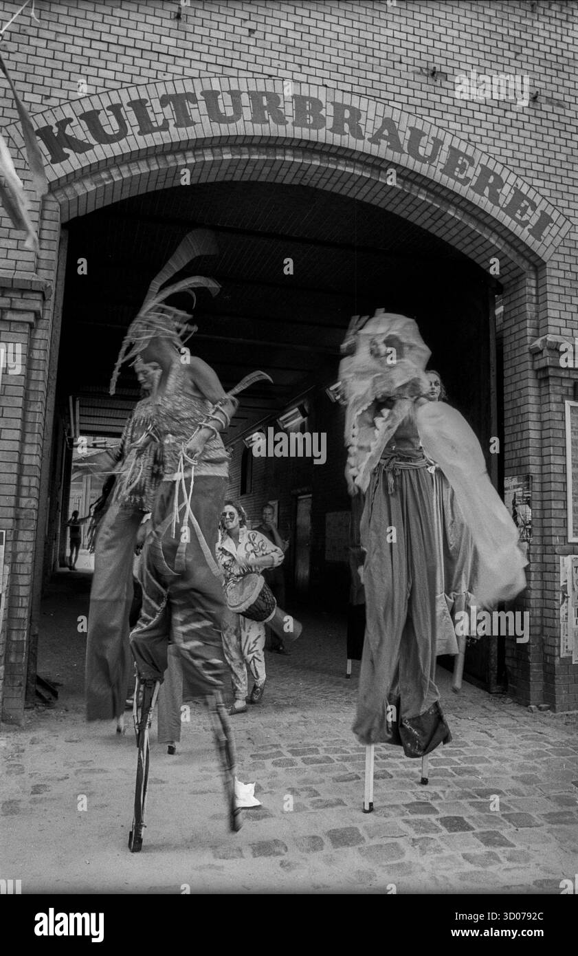 Germany, Berlin, 1.8.1992, Wise Fool Puppet Intervention, street ...