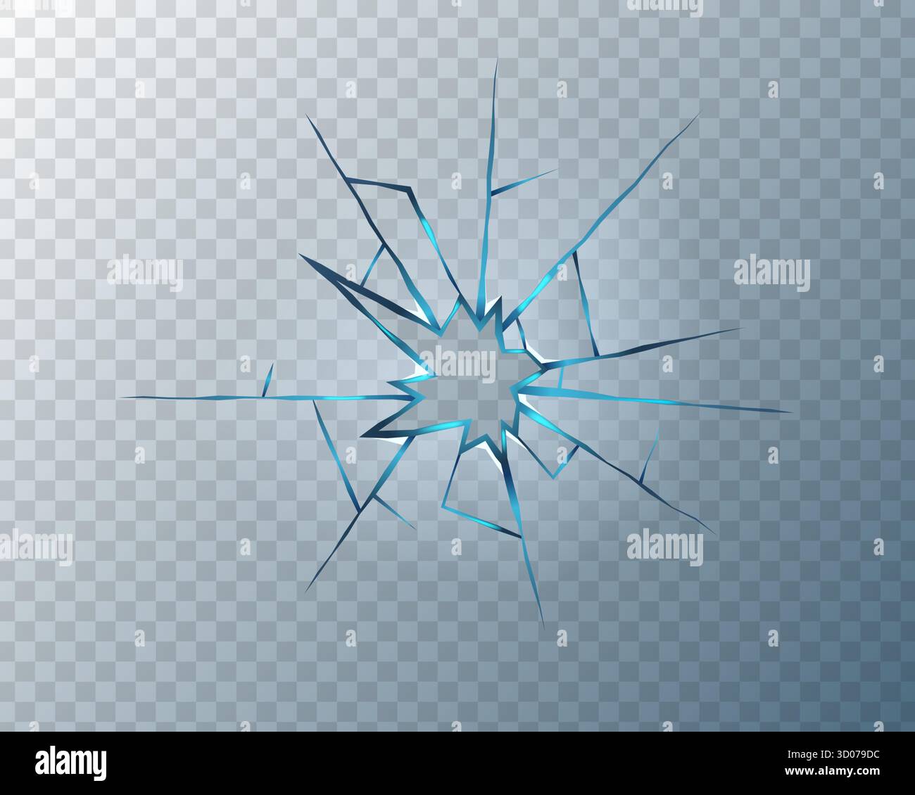 Realistic shattered glass texture with sharp cracks and bullet holes ...