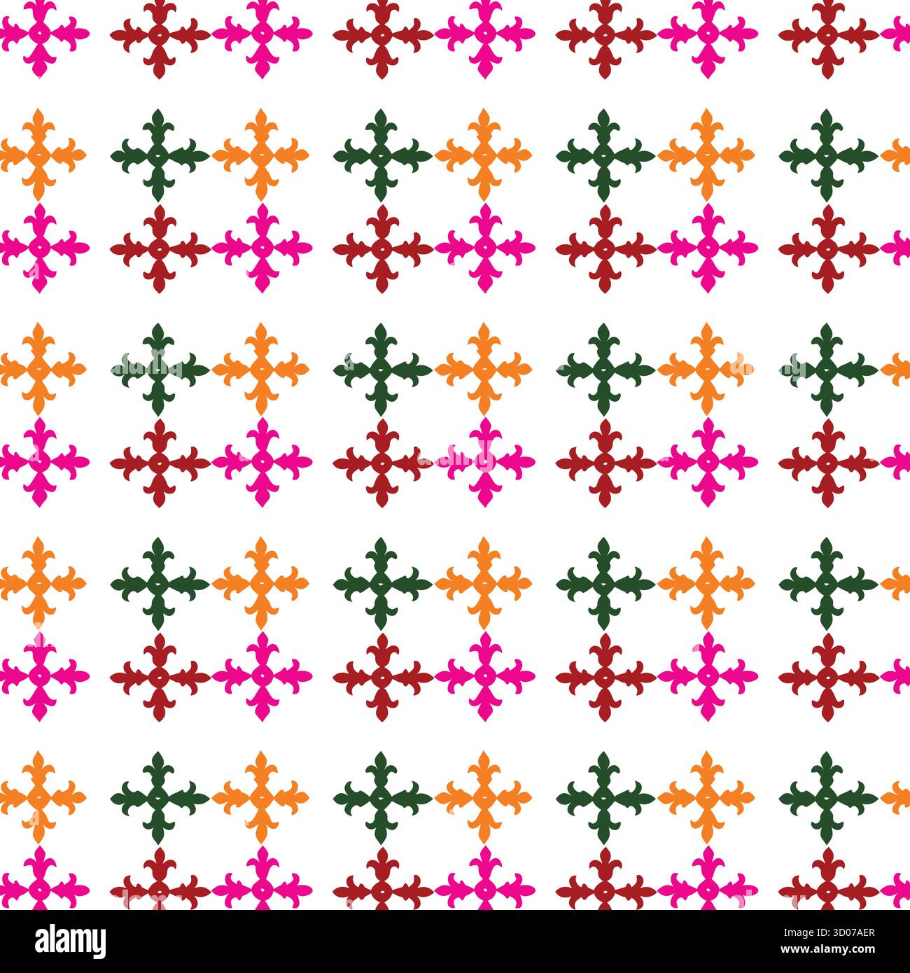 Pattern with colorful abstract floral motifs Stock Vector Image & Art ...