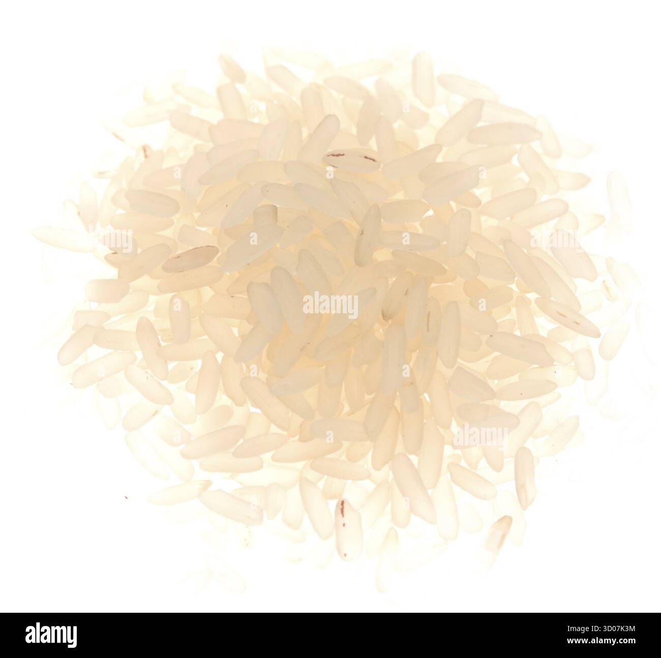 Raw rice white background Cut Out Stock Images & Pictures - Alamy