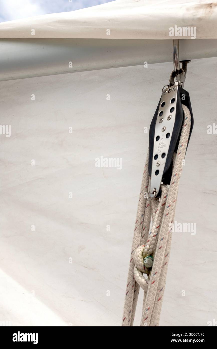 Upper mainsheet block, or pulley can also be known as the fiddle block ...